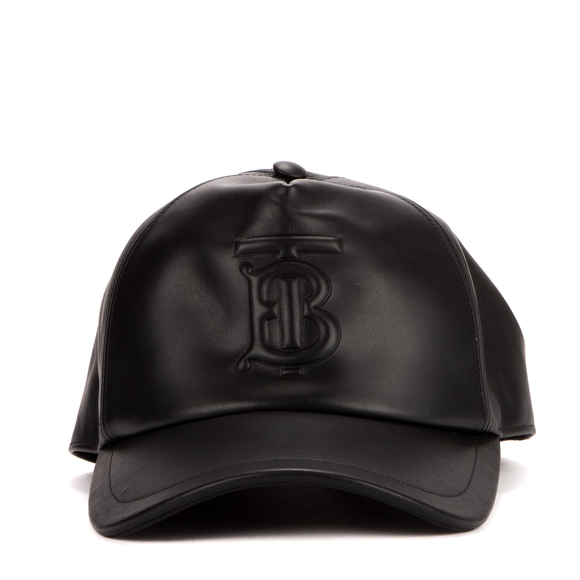 Burberry | Bags | Burberry Trucker Cap M In Black Debossed Leather ...
